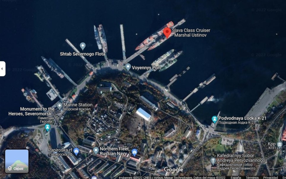 Google Maps no ocultaba las bases militares de Rusia antes de la guerra
