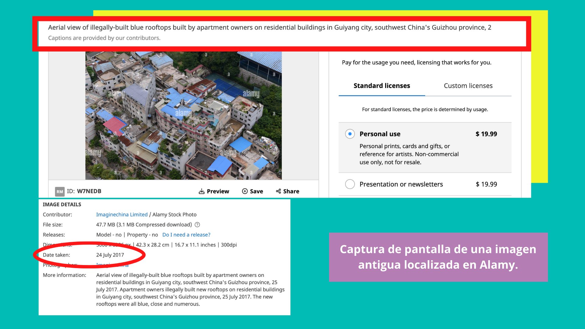Los techos azules en China no son para evitar ataques con rayos